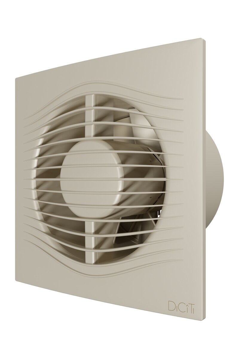 Вентилятор накладной SLIM D125 обр. клапан Ivory DICITI