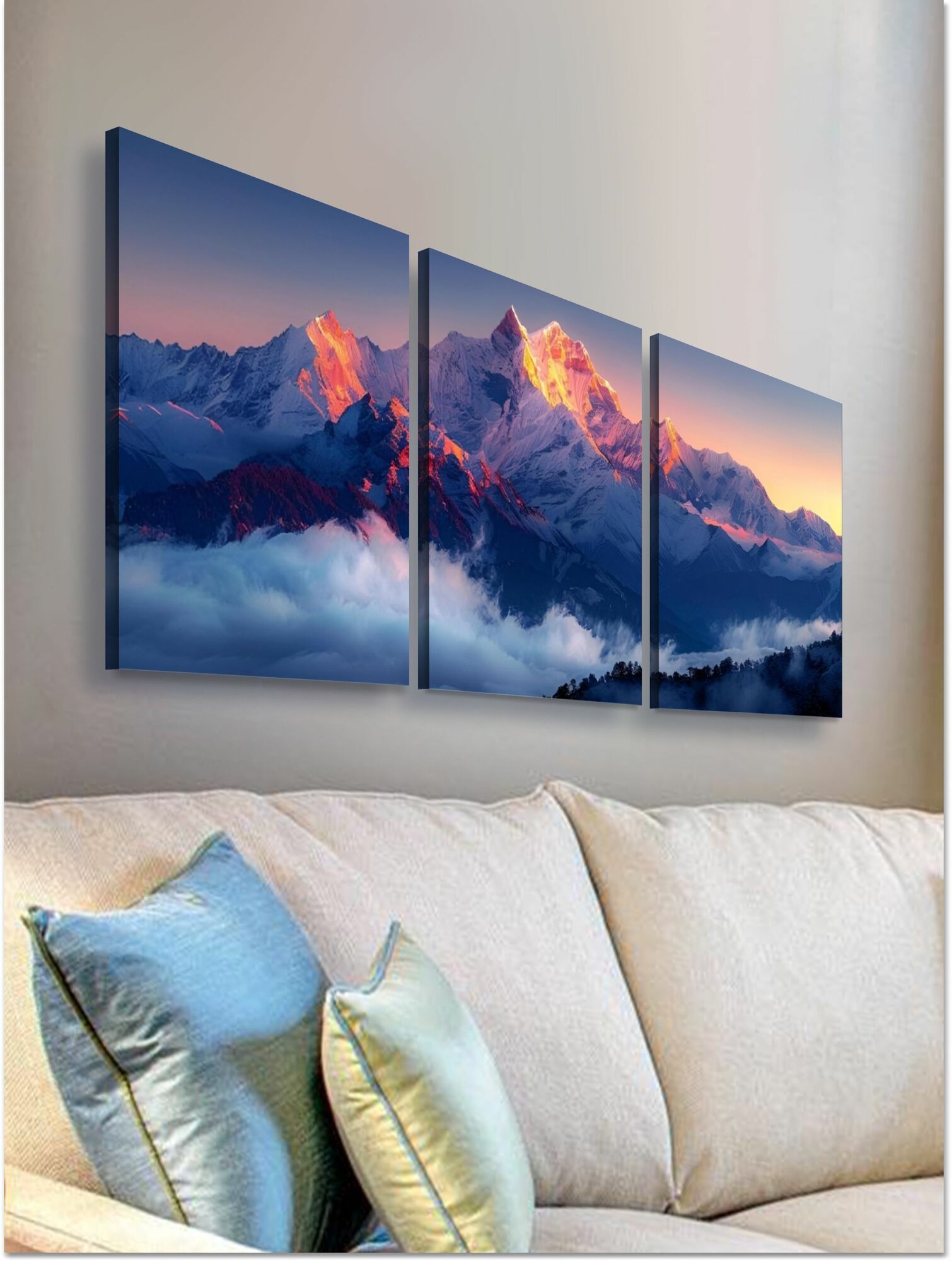 Картина Закат над арктикой модульная 50x70см 3шт.