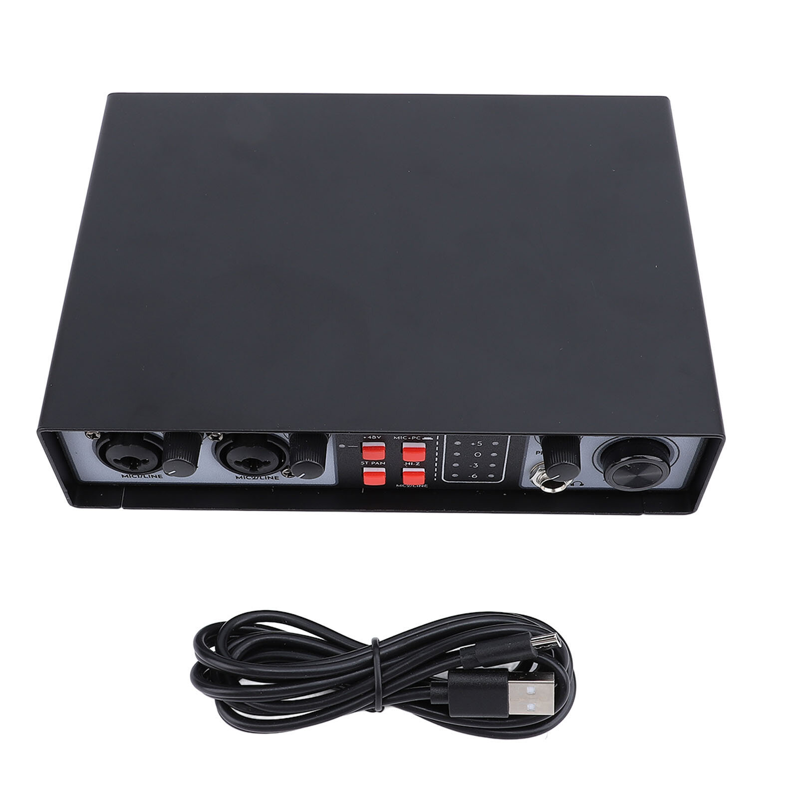 Звуковой микшерный пульт 2 в 2 с бесплатным цифровым звуком для живых выступлений и записи инструментов 48 В