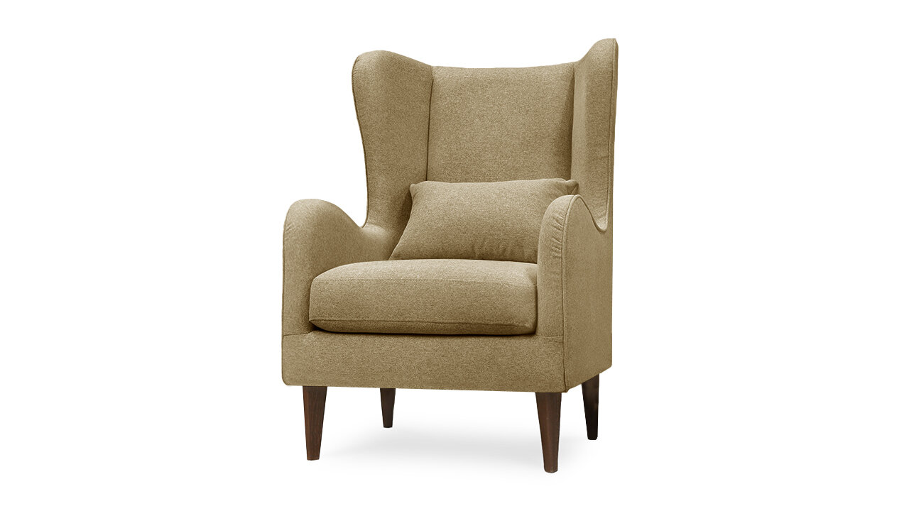 Кресло Манчестер Strong 01 NOW 74x90x91 см, бежевый Рогожка, нераскладной Дом мебели для вас