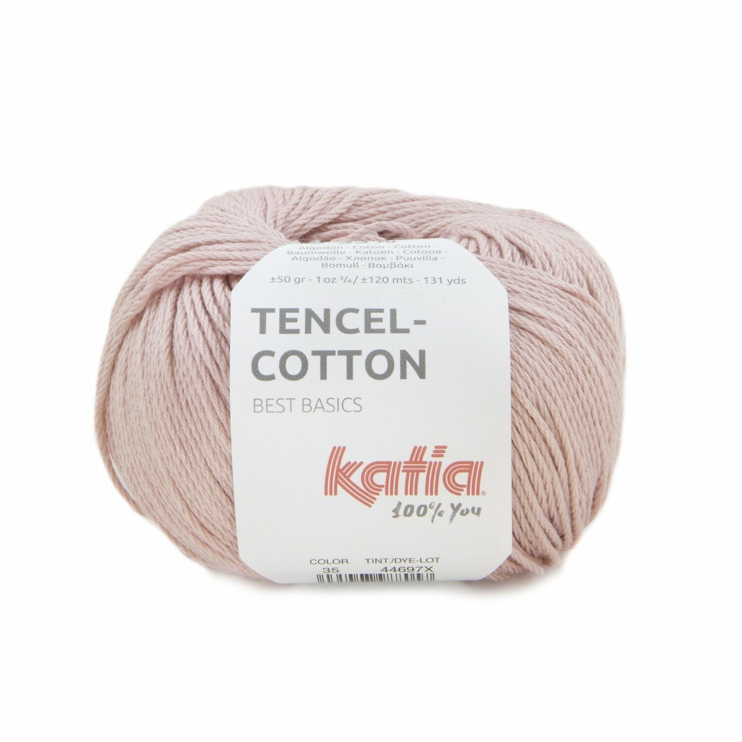 Пряжа для вязания Katia Tencel-Cotton (35 Medium rose) 1 моток 50 г/120 м