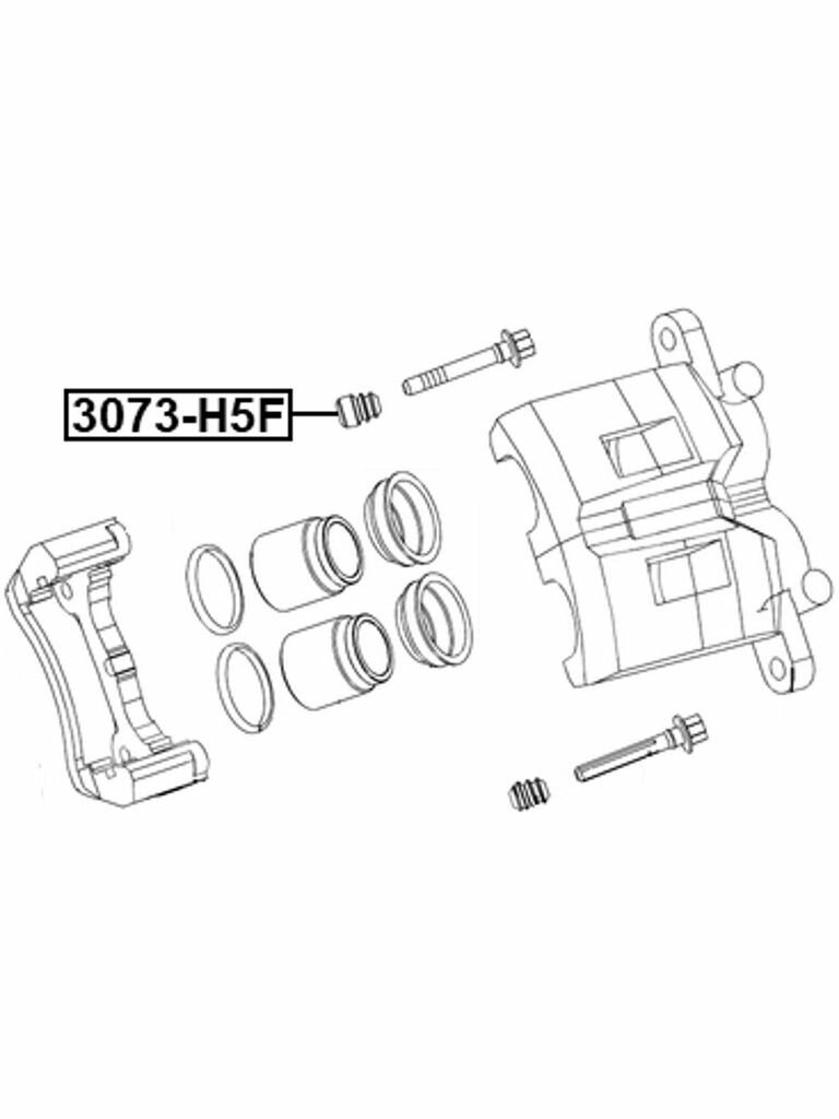 Пыльник втулки направляющей суппорта тормозного переднего GREAT WALL 3073-H5F FEBEST.