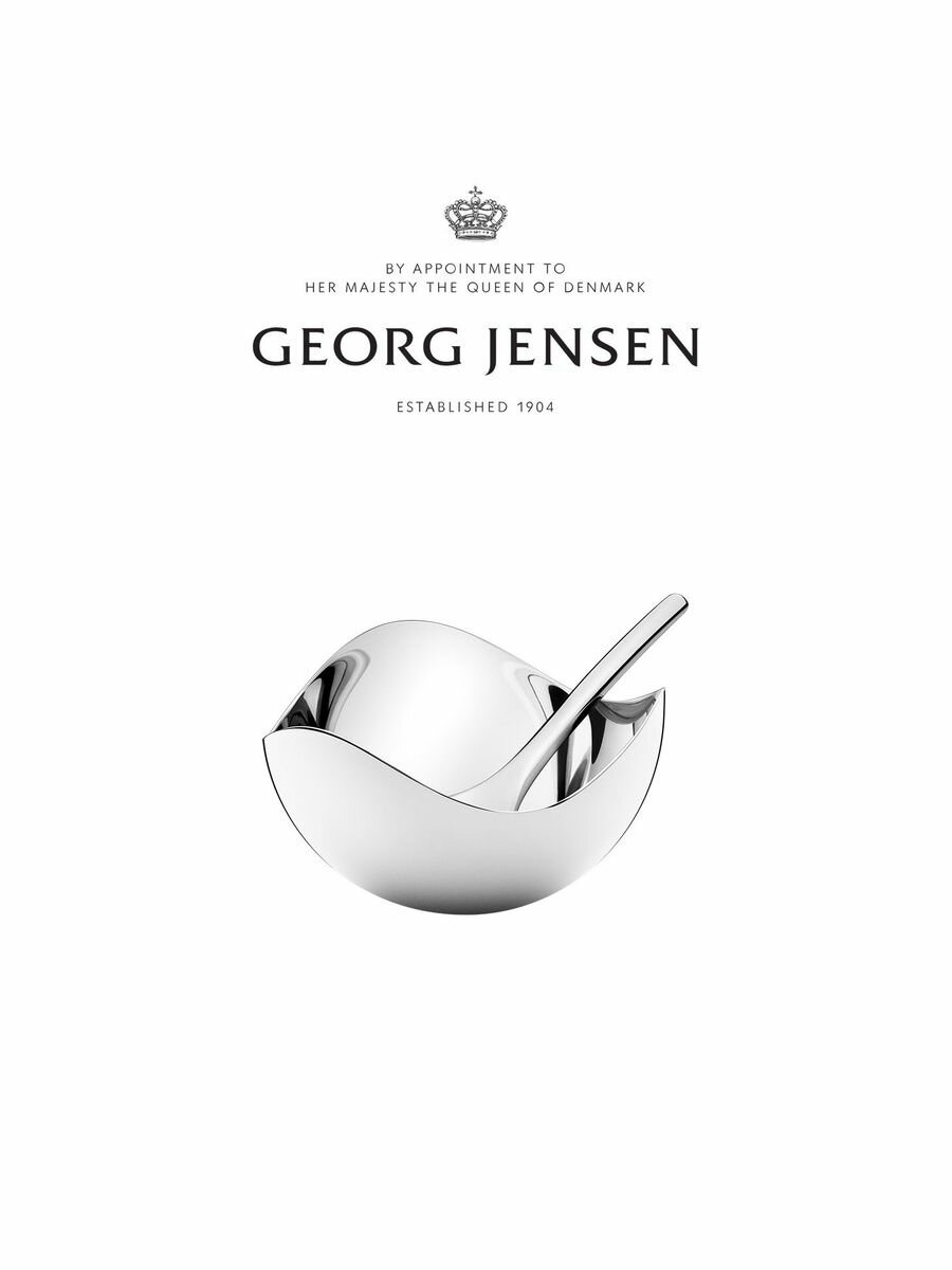 Сахарница с ложкой Georg Jensen "BLOOM" 3586225, нержавеющая сталь