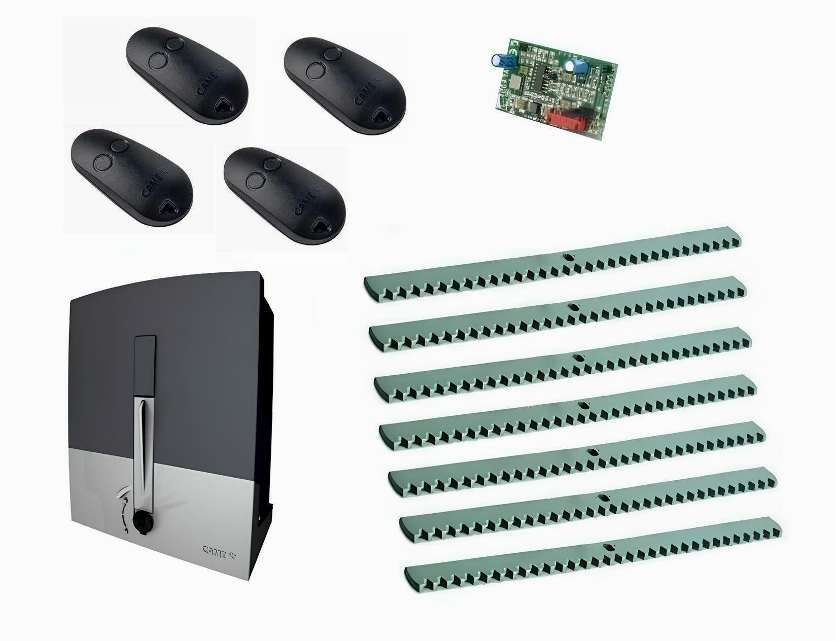 Автоматика для откатных ворот BXL04AGS KIT-KR7-T4, комплект: привод, радиоприемник, 4 пульта, 7 реек