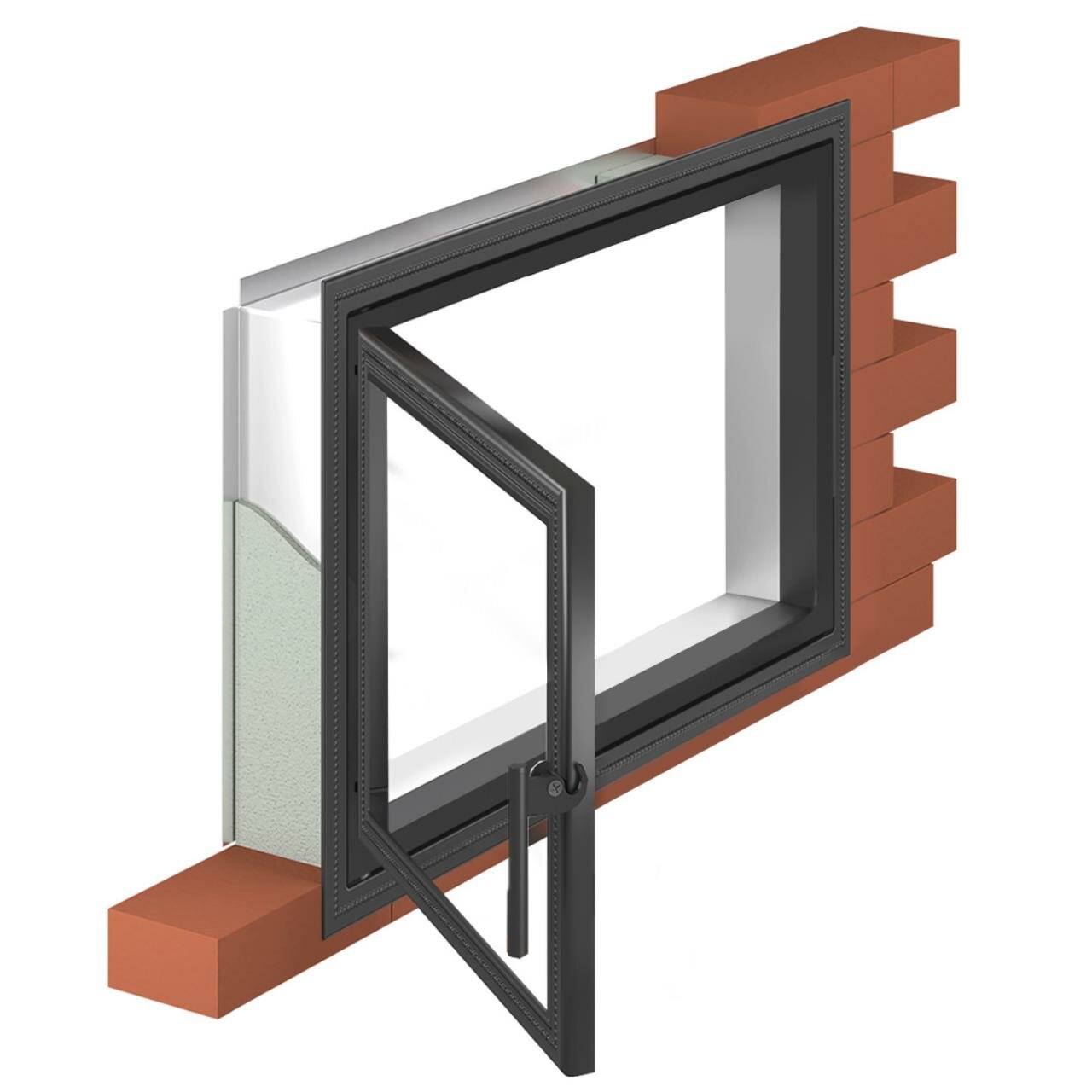 Тоннель монтажный везувий 820 для чугунных дверок 775х120х565мм