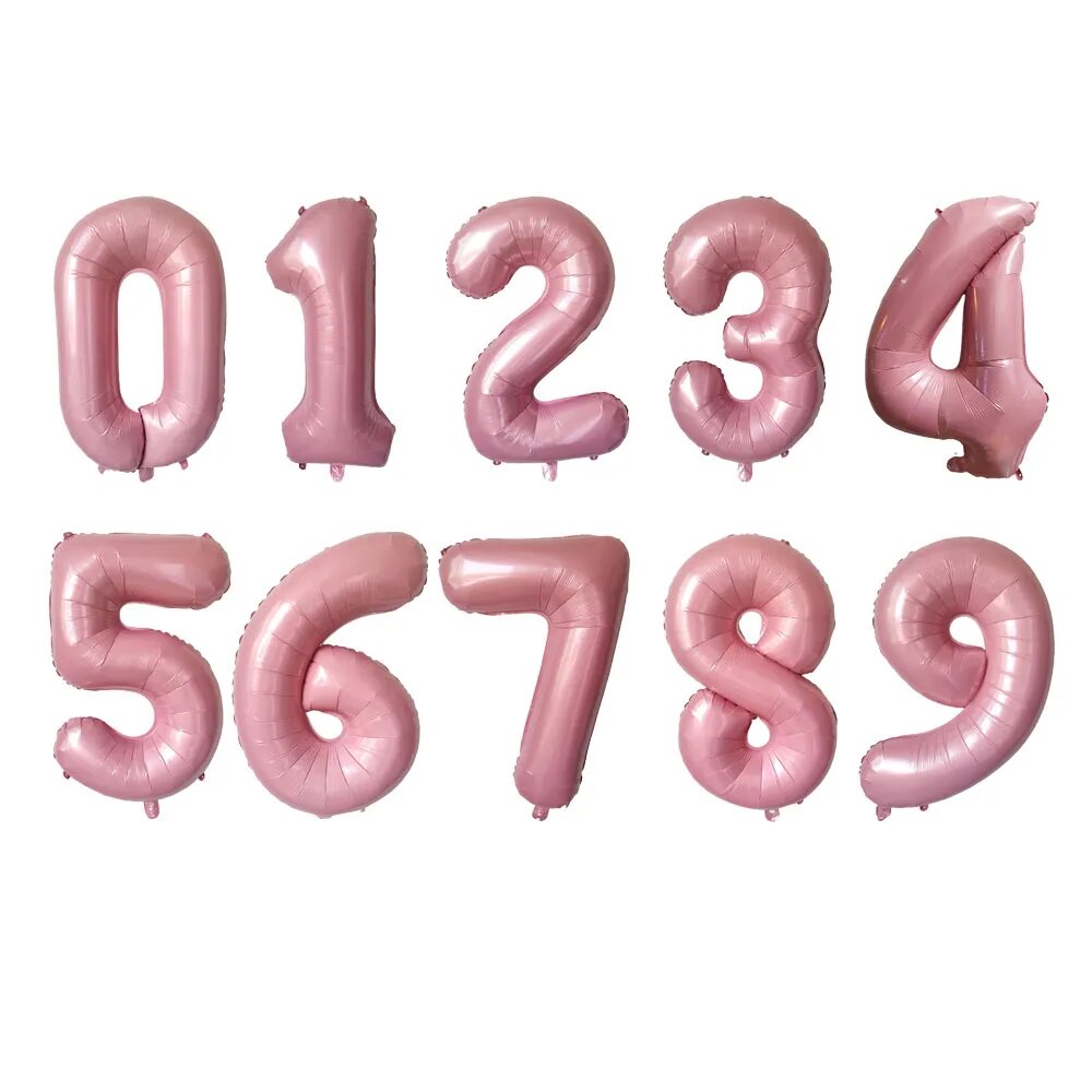 32-дюймовый цифровой воздушный шар с номером, розовая алюминиевая фольга, цифровой воздушный шар с номером для девочек, украшения для дня рождения, подарок на день рождения для девочек