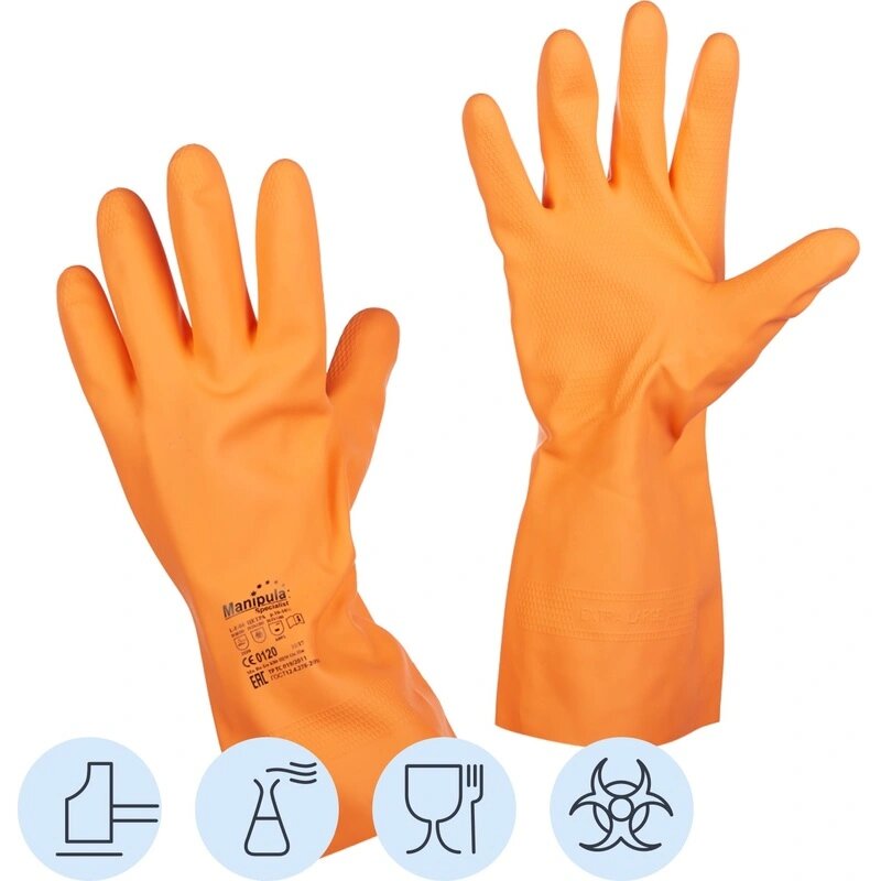 Перчатки защитные латекс Manipula цетра (L-F-04/CG-947) р.9-9,5 (L)