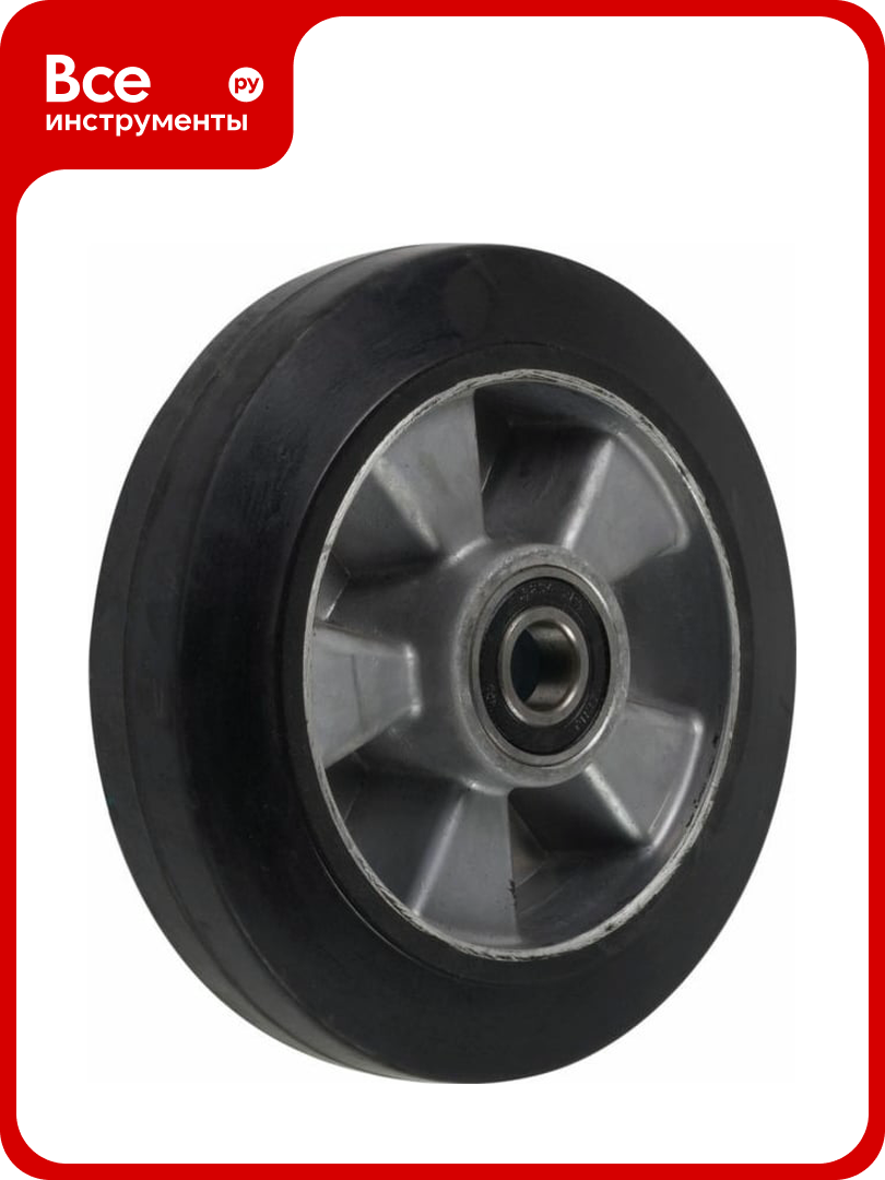 Колесо резиновое с подшипником 160x50 мм для тележек гидравлических DB/BFC TOR 158749, резиновый, 160×50