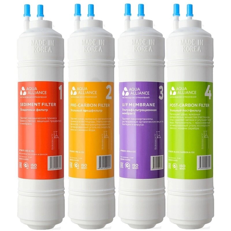 Комплект фильтров для пурифайера Aqua Alliance 12 дюймов(A-12U) 4шт/уп
