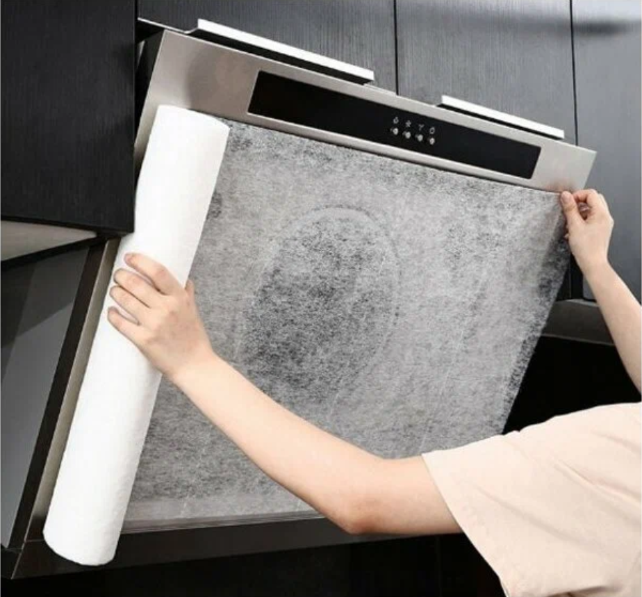 Фильтровальная жиропоглощающая мембрана (бумага), фильтр для кухонных вытяжек (рулон 10м х 46см)