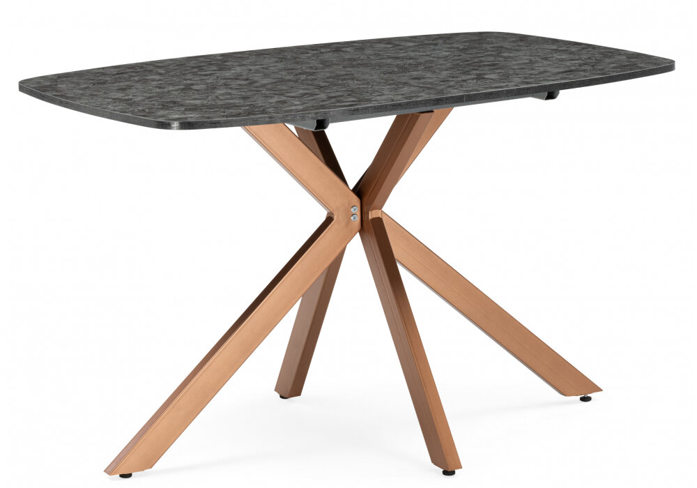 Стол деревянный Кортез woodville серый, дерево и металл, прямоугольная столешница