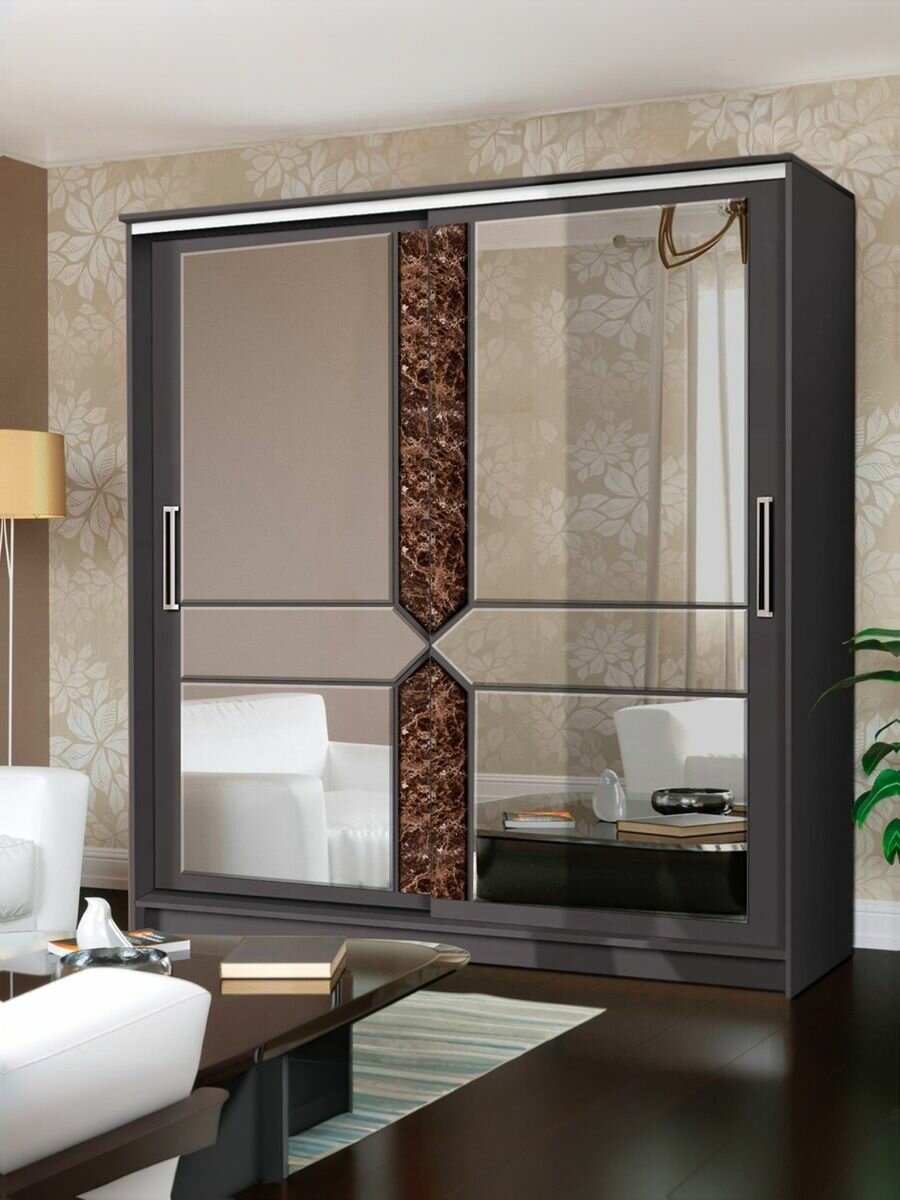 Шкаф-купе 2 метра графит БД-2