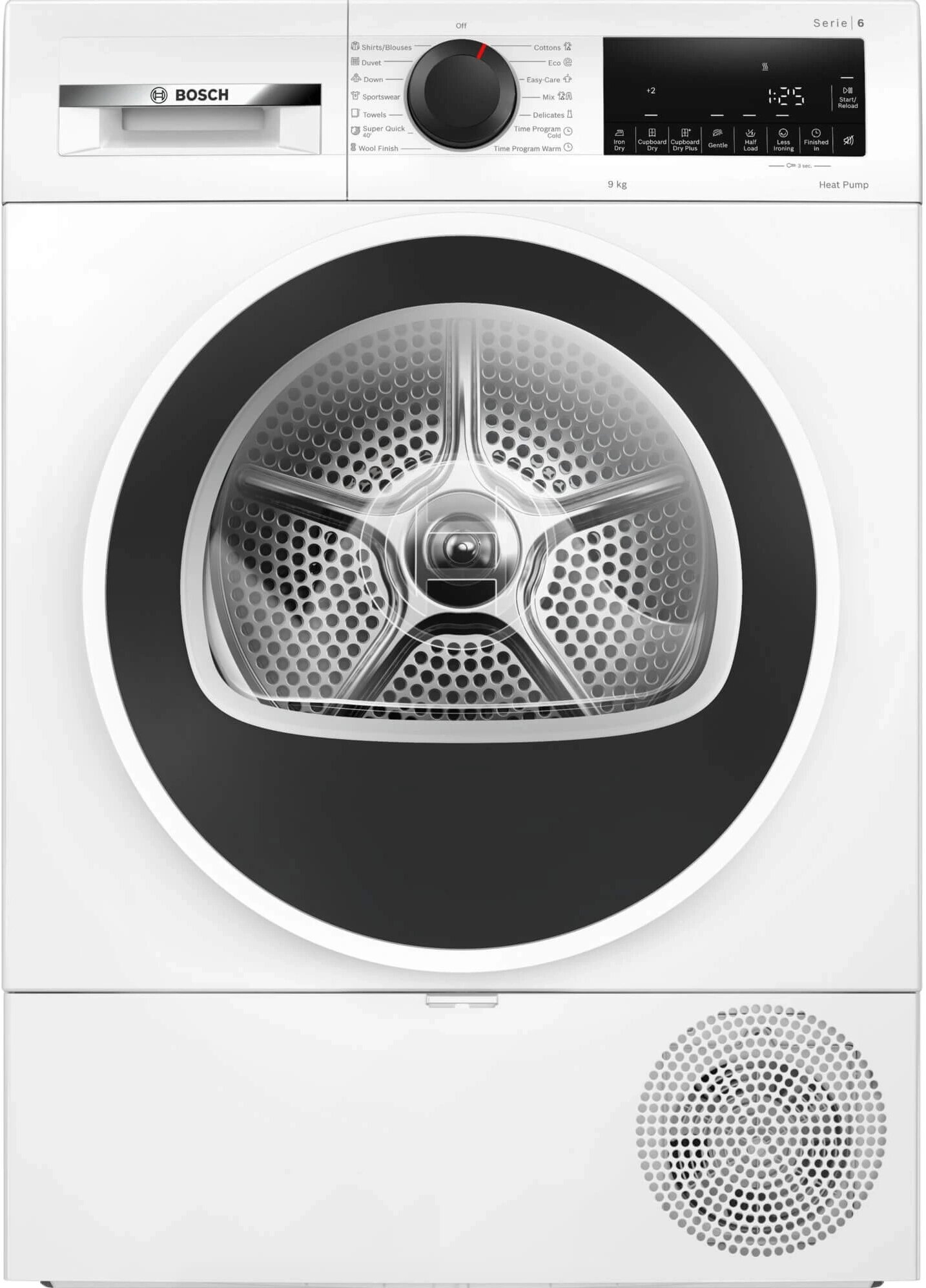 Сушильная машина Bosch Serie 6 WQG24101BY пан. англ. кл. энер: D макс. загр:9кг белый