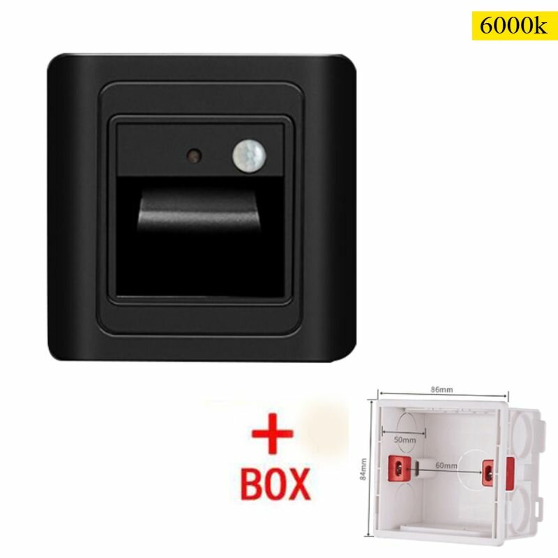 Ночник smart light датчик движения PIR LED stair light встроенный светильник для ступенек