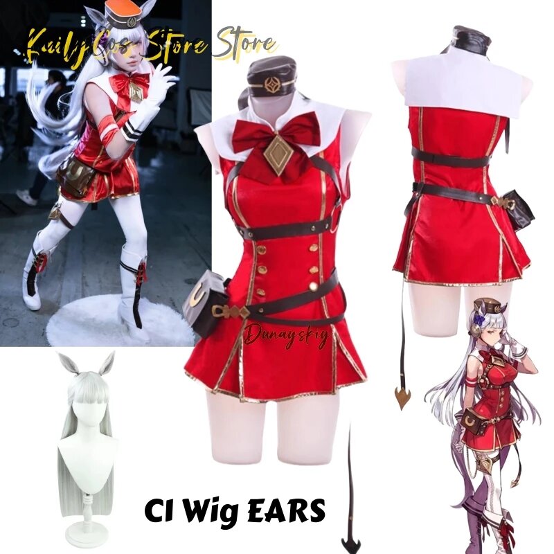 Косплей костюм "Золотой корабль" Красный, S, C1 Wig EARS