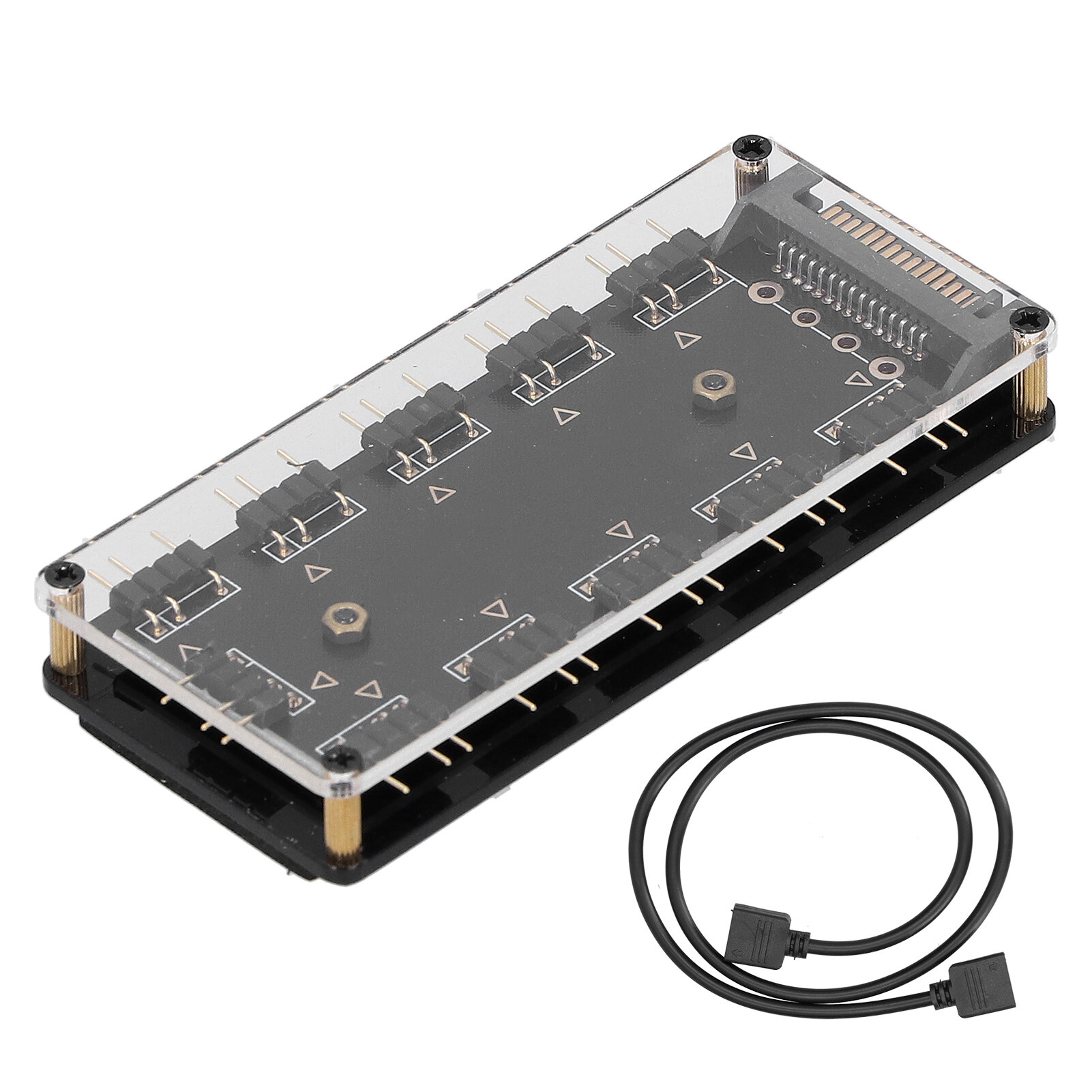 RGB-концентратор FREEZEMOD: разветвитель на 10 полос, 5V, для вентиляторов и подсветки