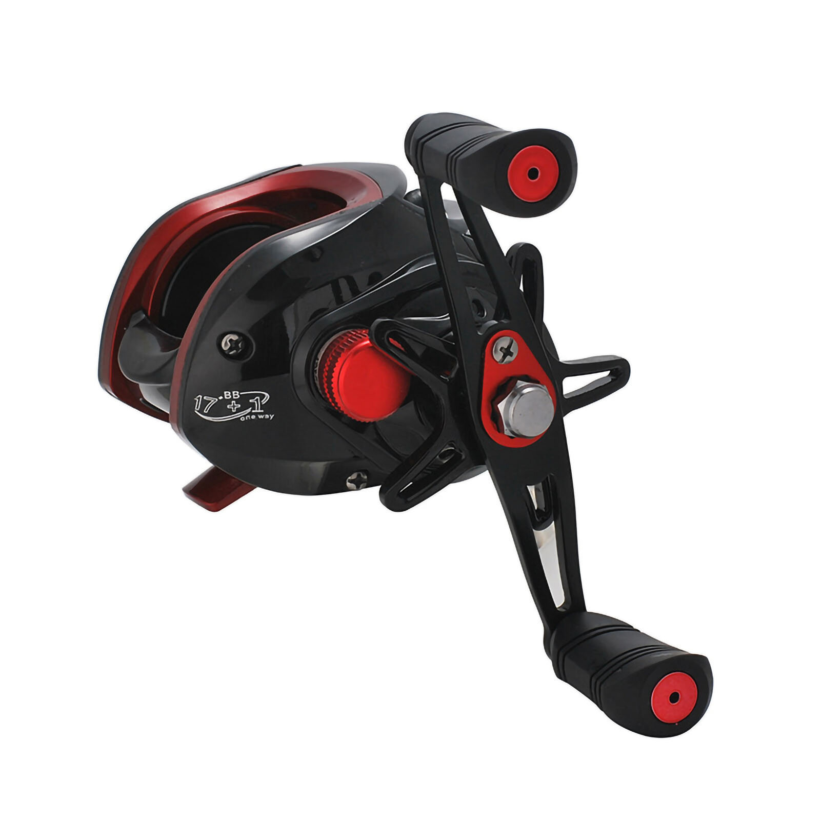 Катушка для мультипликатора 8 кг, двойной подшипник с уплотнителем, с магнитной тормозной системой, черная, красная, стандартная, 7.2, правая рука