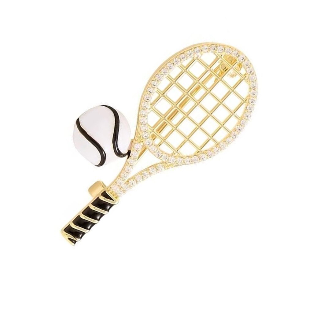Спортивная брошь для теннисной ракетки, булавка из сплава, легкий дизайн, надежный замок для повседневного мероприятия и активного отдыха
