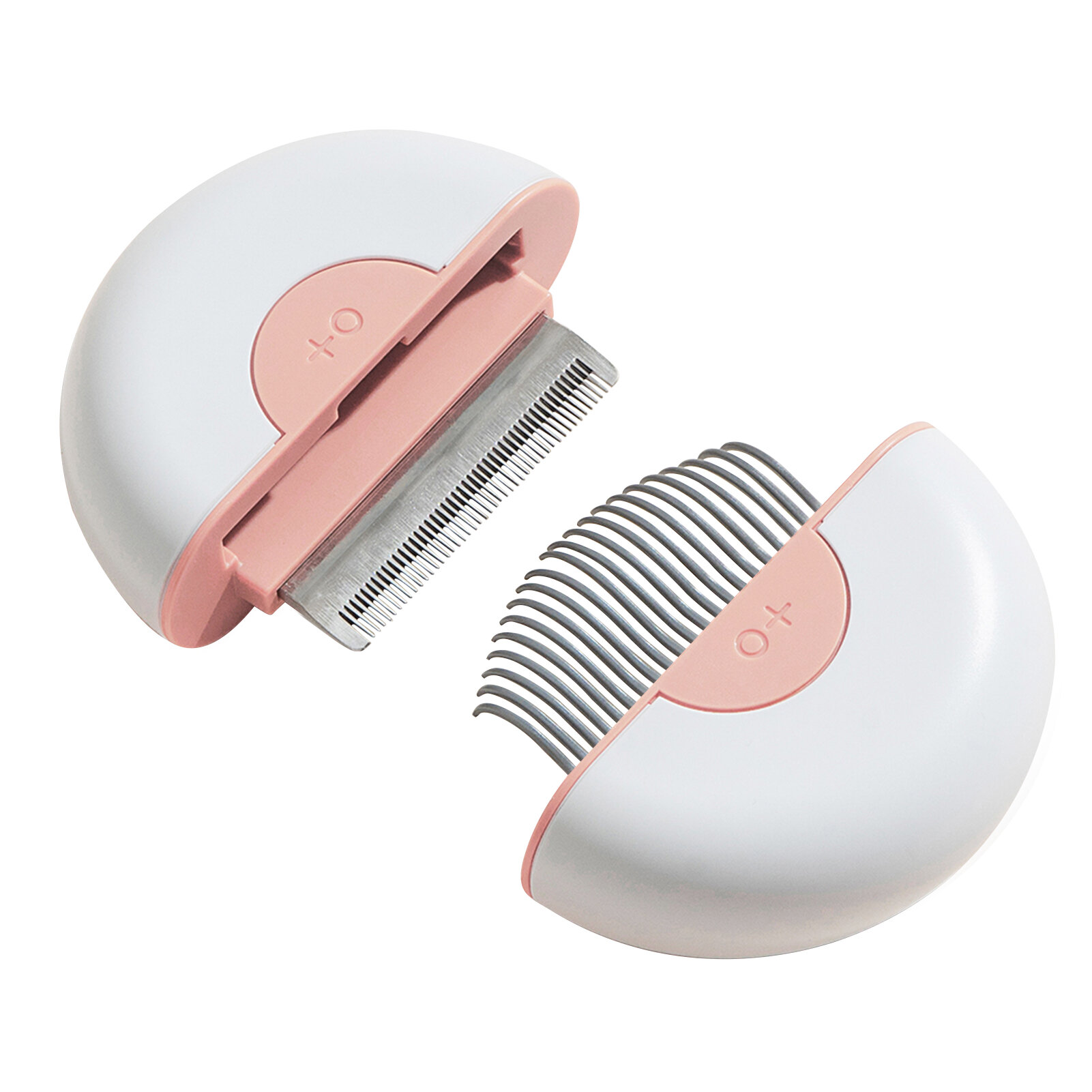 2 в 1 Расческа для удаления шерсти кошек Гребень для ухода за собаками для кошек и собак Нержавеющая сталь Массажная расческа для домашних животных Портативные инструменты для самоочистки