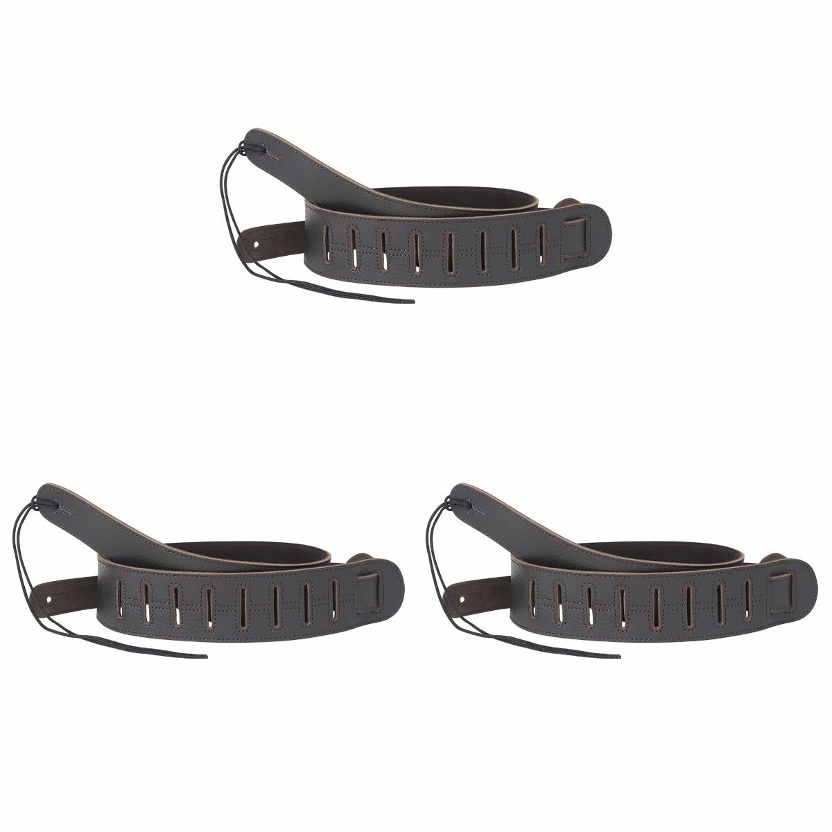 Регулируемый коричневый кожаный ремень для гитары, набор из 3 штук для различного типа гитар