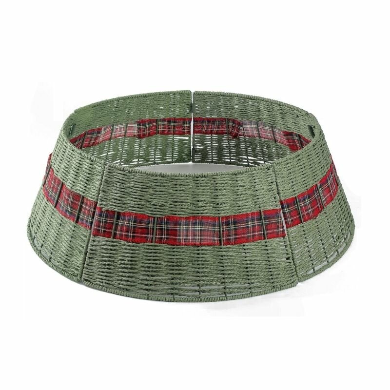 Уникальная плетеная ротанговая обертка для основания рождественской елки, нежный чехол для подставки, - Упаковка из 5 штук зеленой паприки