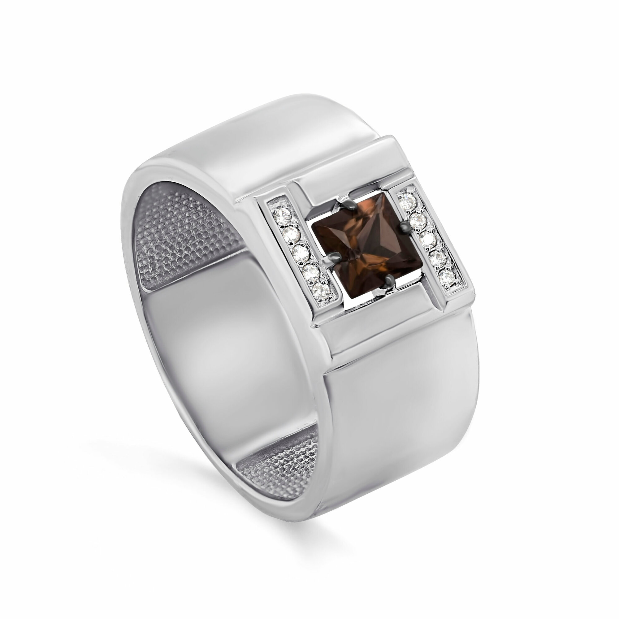 Кольцо, серебро, 925 проба, фианит