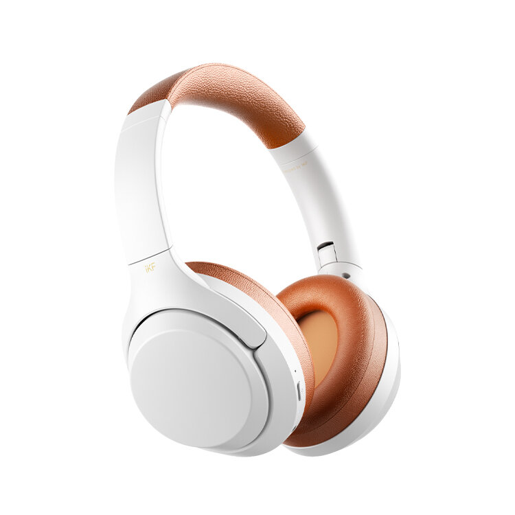 Наушники беспроводные IKF vintage white-advanced edition
