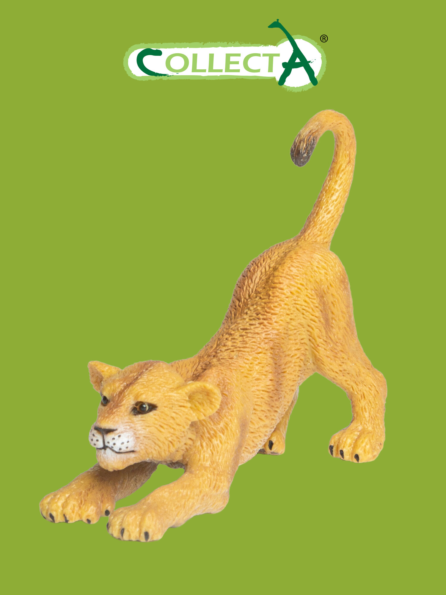 Фигурка животного Collecta "Львенок потягивающийся" высота 5 см, 88416b