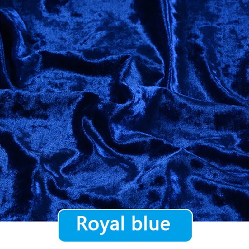 Бархатная ткань Royal blue, 1м x 160см