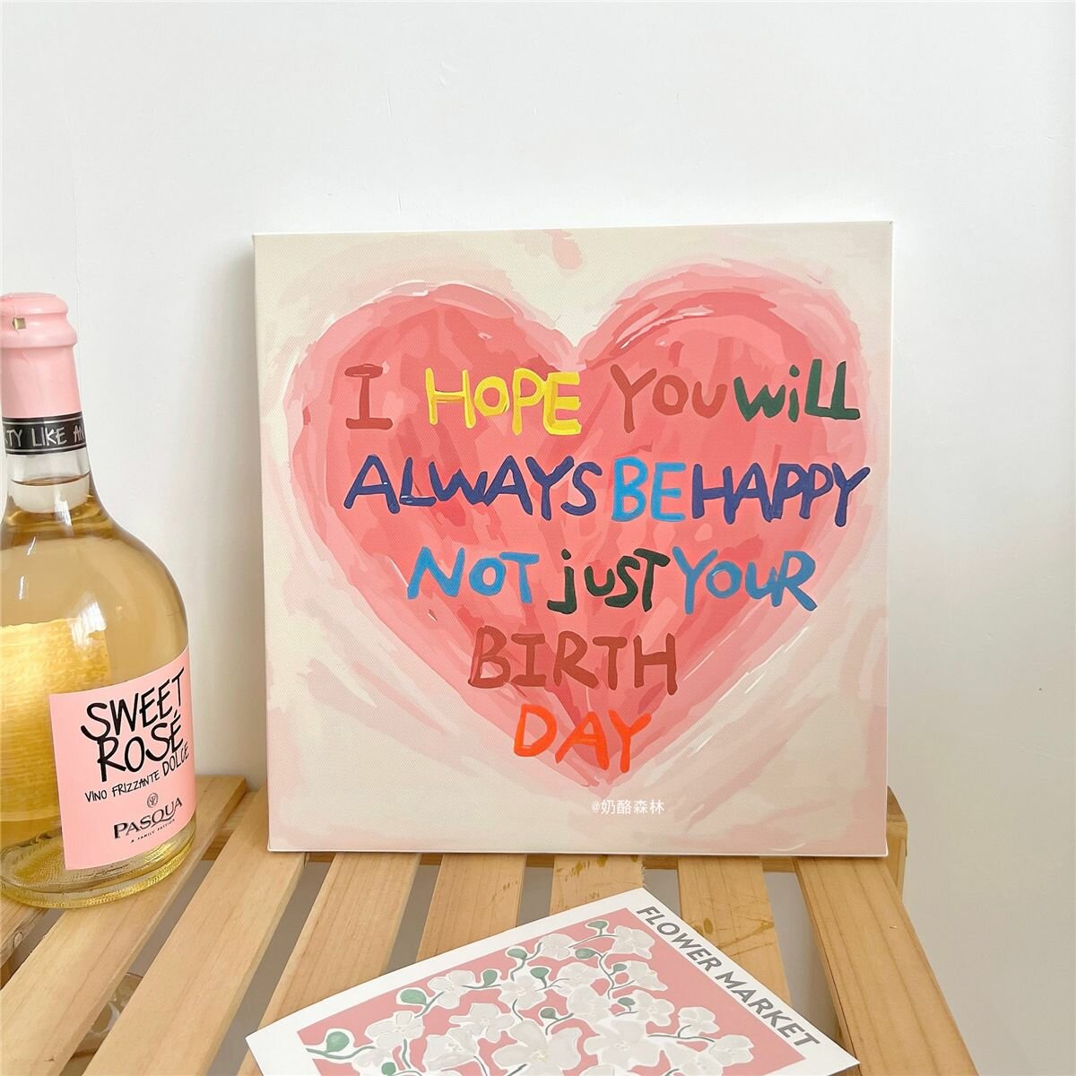 Сто языков, чтобы сказать, что я люблю тебя|С Днем Рождения, лечебная декоративная картина, подарок на день рождения, настольное украшение, висящая картина