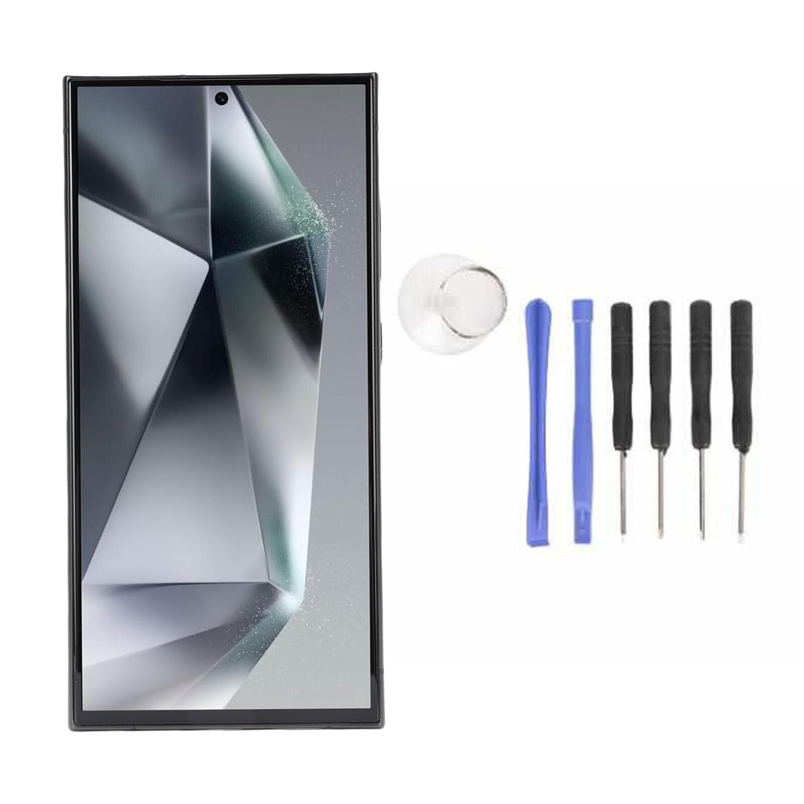 Сменный экран для смартфона Galaxy S24 Ultra 5G SM S928B, 6,8-дюймовый дисплей, сенсорный экран, дигитайзер, поддержка сканера отпечатков пальцев, черный.