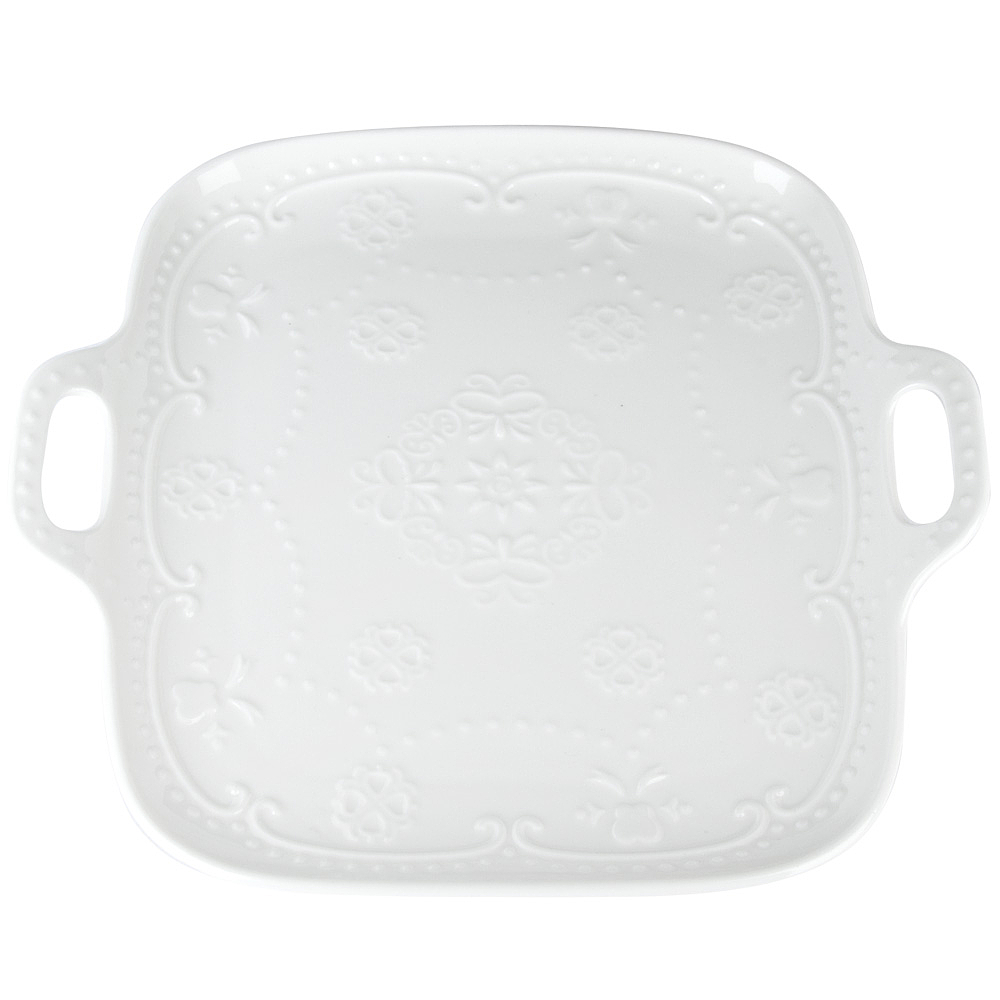 Блюдо фарфор сервировочное 25.5Х21.5Х3СМ маршмеллоу ENS