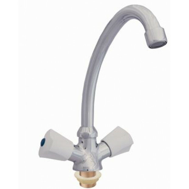 Смеситель кухня ЦС-СМ 25г К ЭКО БЕЛ пласт МАХ излив Н-200ММ ЦС