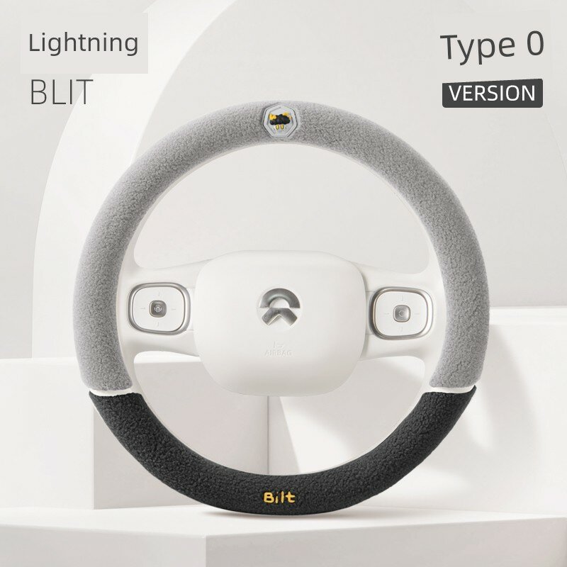 Lightning O-Тип Нагреваемая Меховая Накладка на Руль Автомобиля — Анти-Скольжение, Анти-Статика, Мягкое Прикосновение