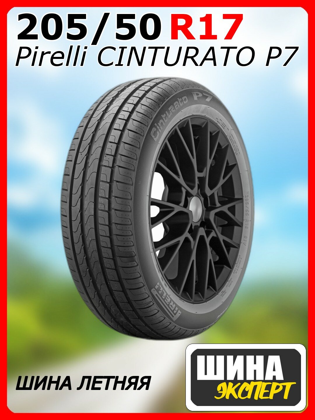 Шина летняя 205/50/17 V 89 CINTURATO P7 для легковых автомобилей 4393500