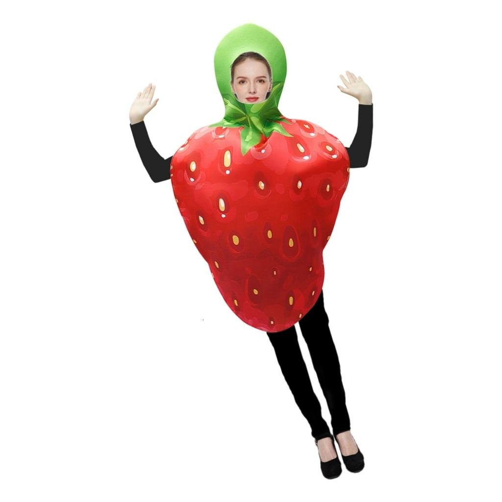 Костюм-реквизит в форме клубники, авокадо и рыбы, Клубничный