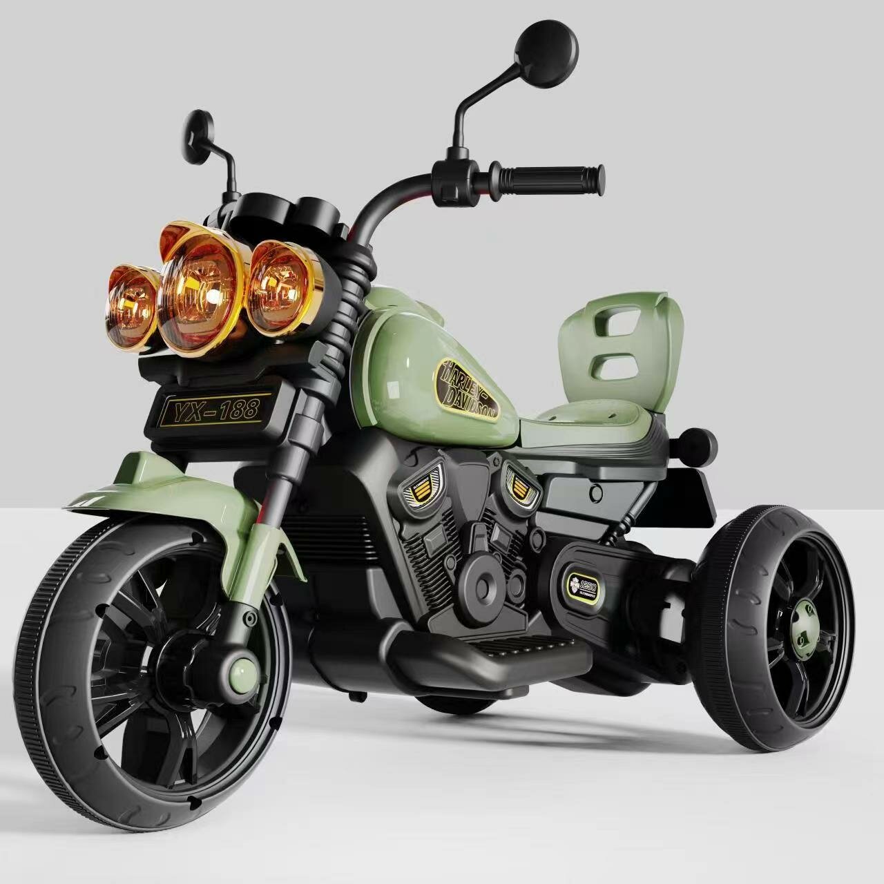 Новый детский электрический мотоцикл-трицикл, детская аккумуляторная машина, игрушечная машина с дистанционным управлением для детей