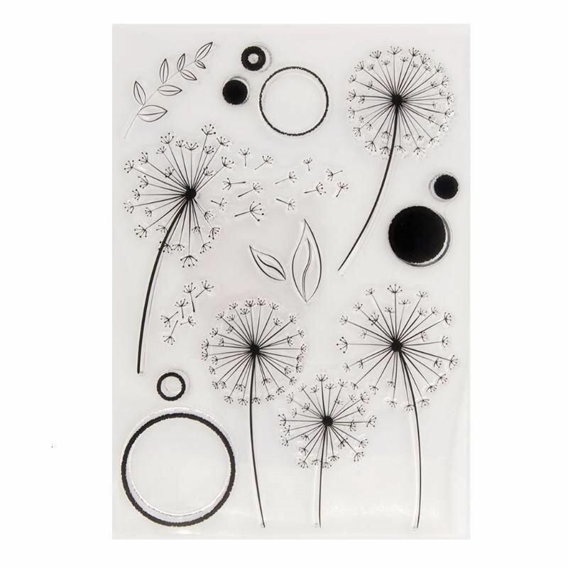 Трафарет для карточек с одуванчиком