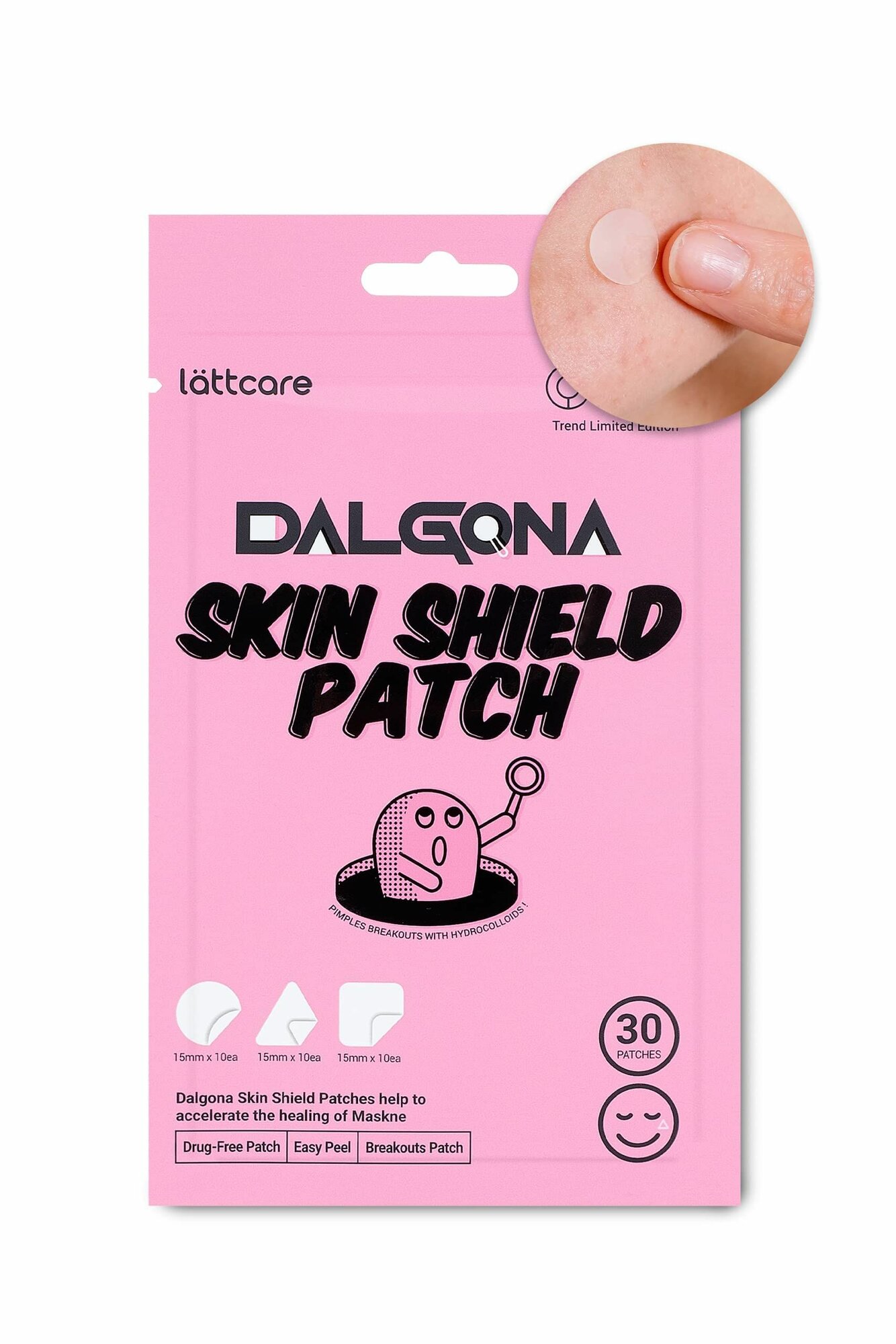 Lattcare DALGONA Skin Shield Patch точечные патчи от воспалений (30шт.)