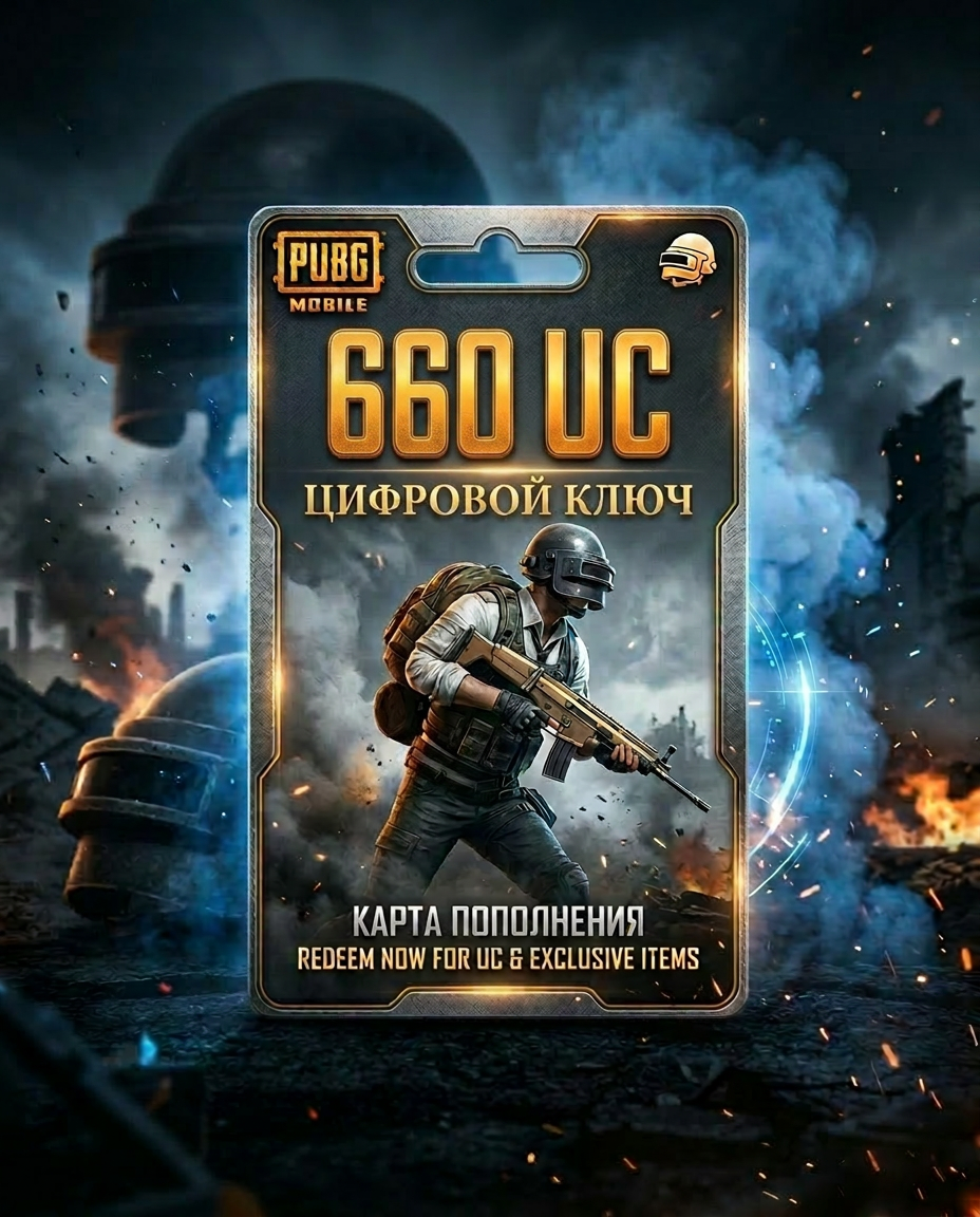 Пополнение PUBG Mobile 660 UC / Подарочный код 660 ЮСИ | Карта пополнения PUBG MOBILE GLOBAL GIFT