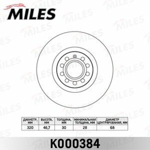 Диск тормозной AUDI A4 2.0-3.2 04-/A6 1.8-4.2 97-05/A6 ALLROAD 00-05 передний