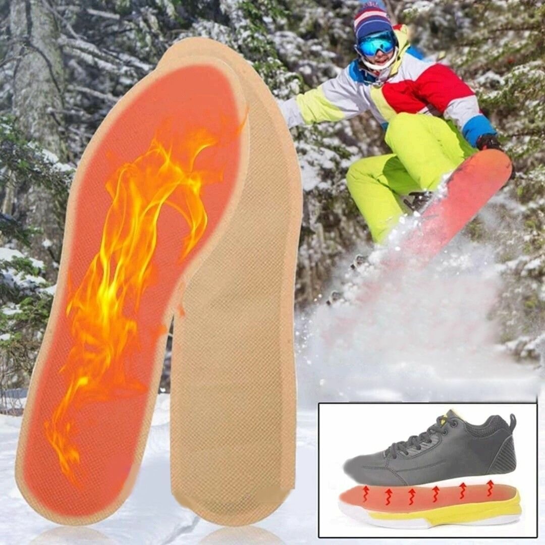 Стельки с подогревом самонагревающиеся. Тепловая защита ног обуви для рыбалки зимнего туризма 1 пара размер 35-39 для мужчин/женщин. Loloki