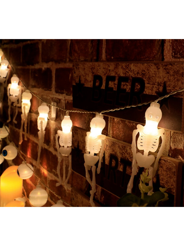 Гирлянда "Скелеты" длина 3 м. скелет высотой 14 см. (Цв: Разноцветный )