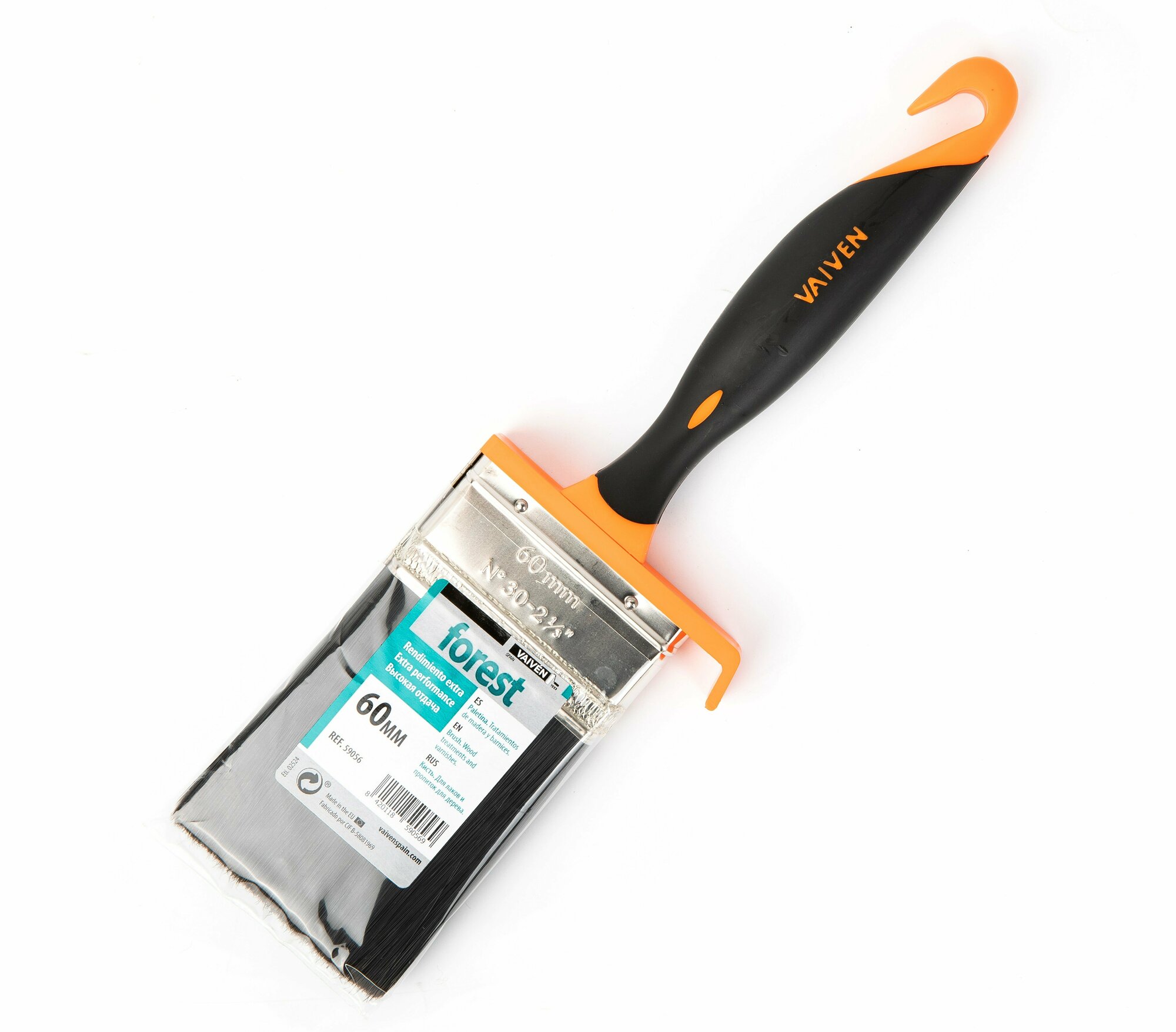 Кисть-флейц Vaiven Forest трехкомпонентная 60 мм, искуственная щетина для малярных работ
