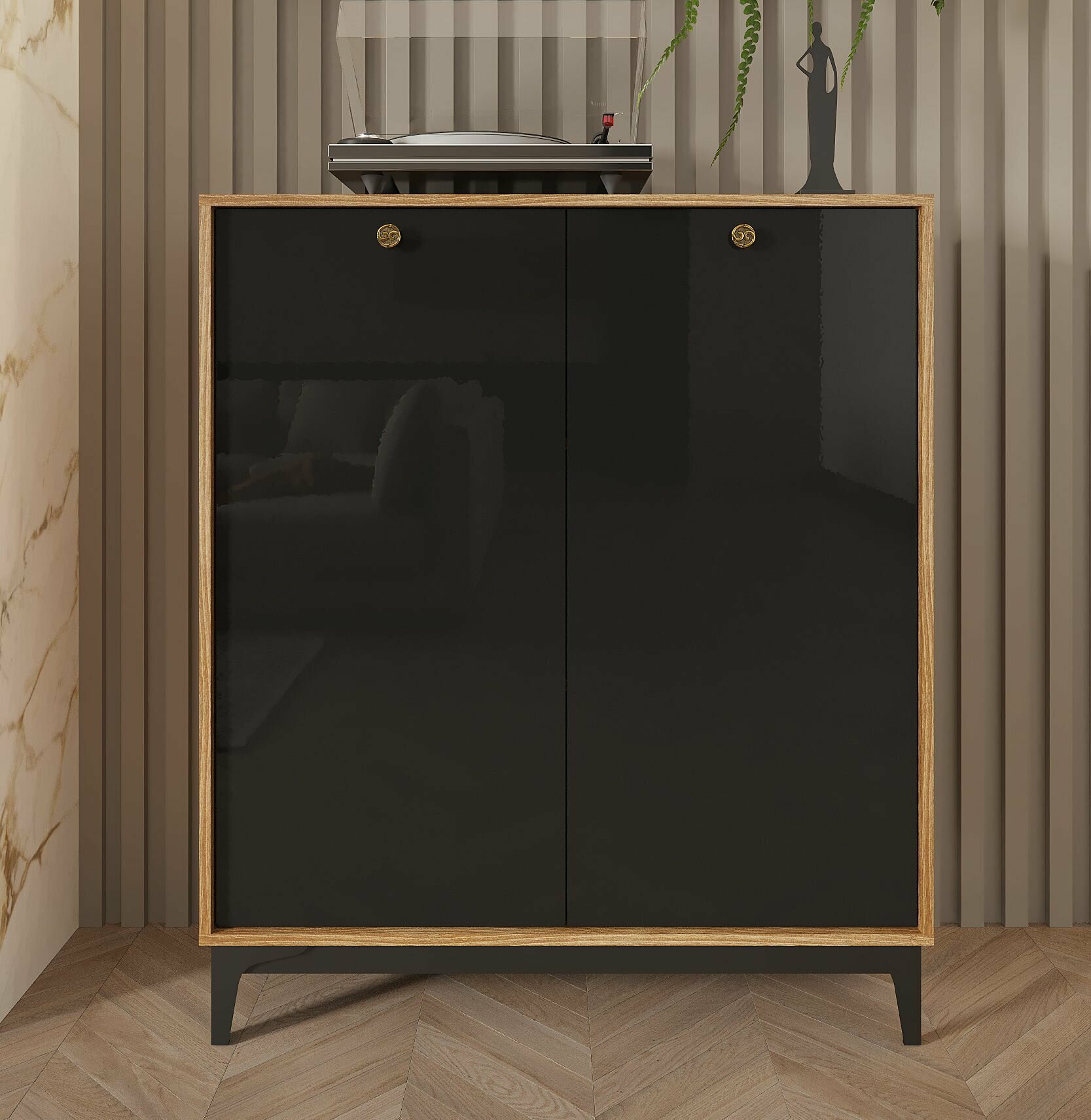 Комод "Бриз" КМ-2 черного цвета