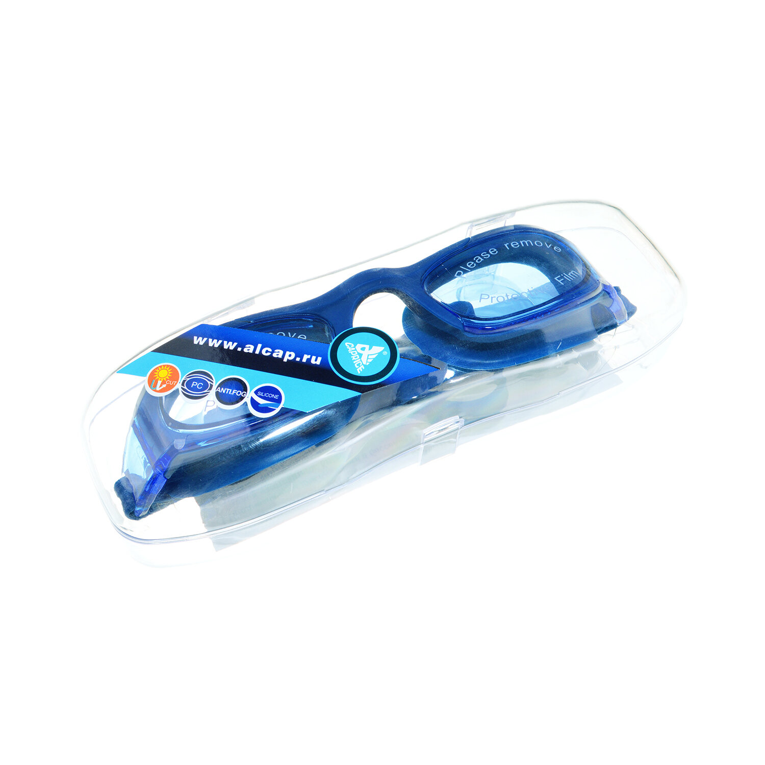 Очки Alpha Caprice Ad-2300 взрослые, для плавания в бассейне и на открытой воде, blue