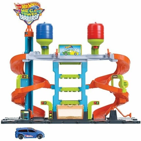 Игровой набор Hot Wheels HDP05 Автомойка City Mega Tower Car Wash