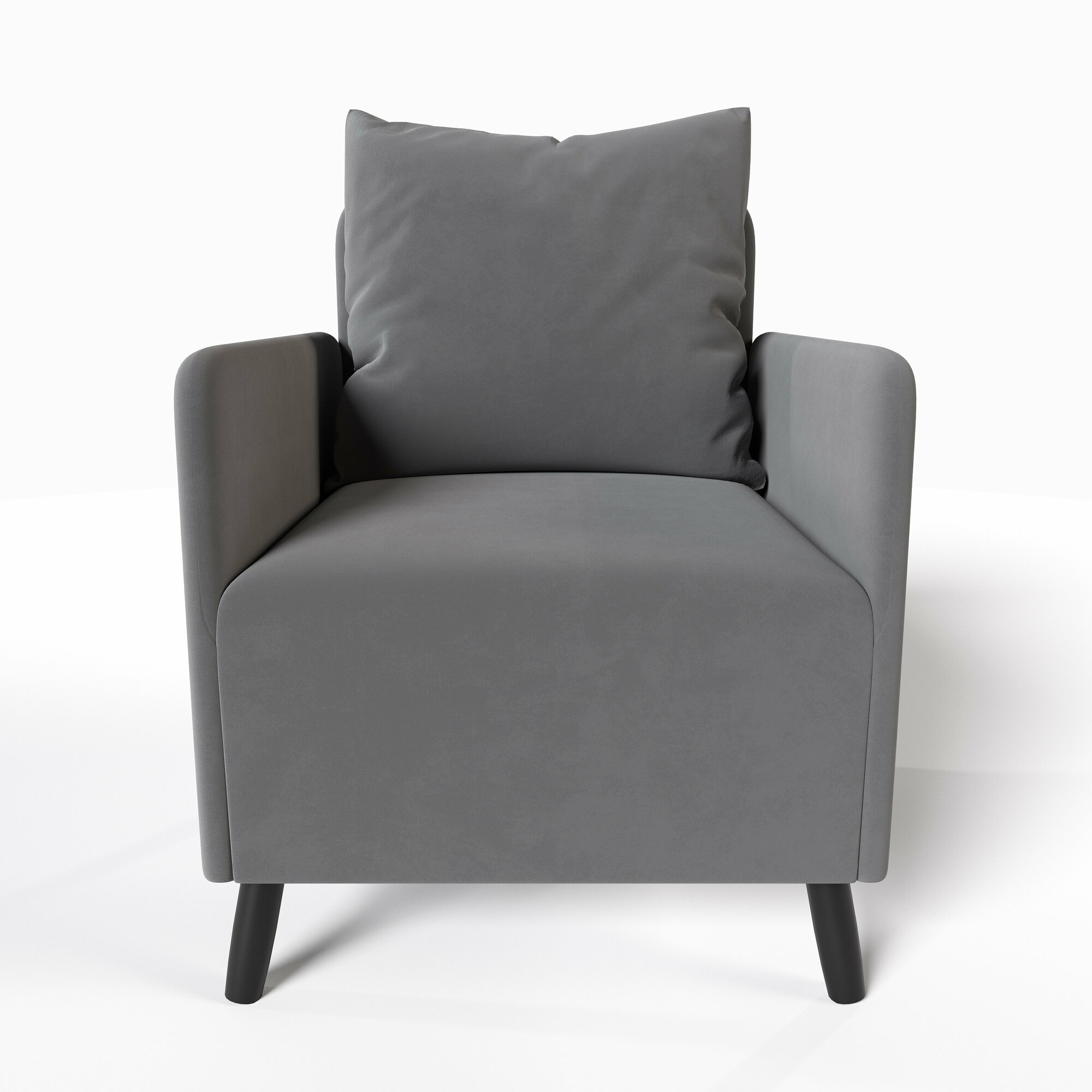 Кресло Будапешт серое, в зону ожидания, в гостиную, в хол, в кафе