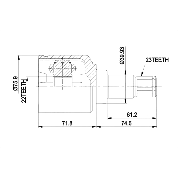 PATRON PCV5026 (5024568 / 5024569 / 5024574) шрус внутр к-кт ford: Escort (Эскорт) 91 express 90-94, Escort (Эскорт) V 90-92,
