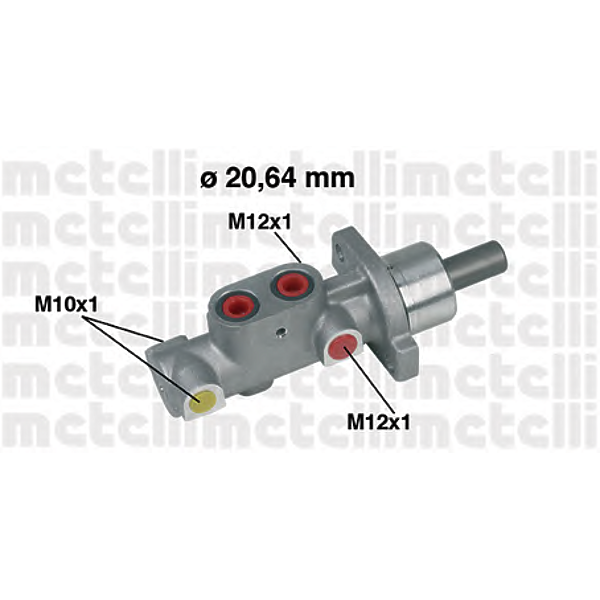METELLI 05-0296 (4601F8) главный тормозной цилиндр (20 64mm)